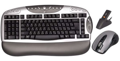 Left Handed Mini RF Wireless Computer Keyboard and Mouse